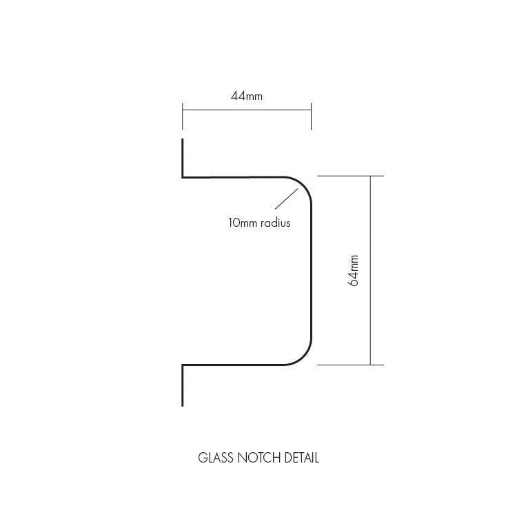 Shower Sidelight (Hinge Notches)– Haynes Glass