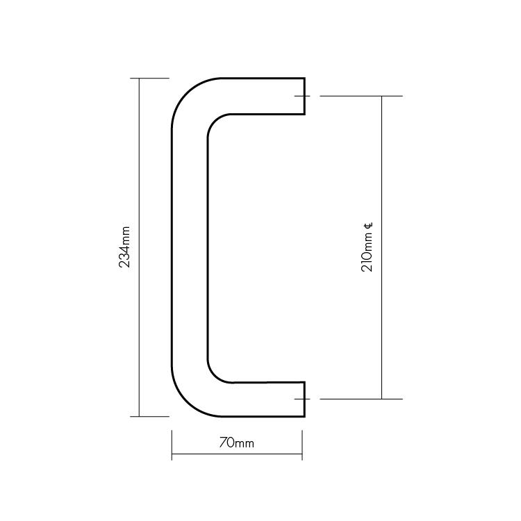 Brushed Brass Round Handle– Haynes Glass